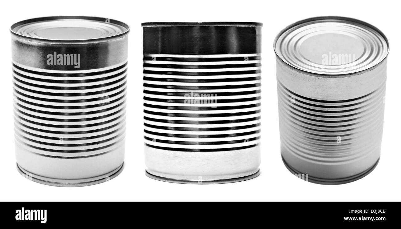 Food can isolated on white background Stock Photo - Alamy
