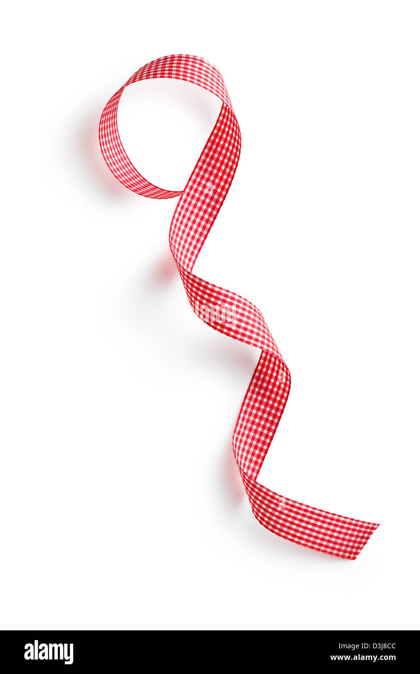 checkered ribbon on white background Stock Photo - Alamy
