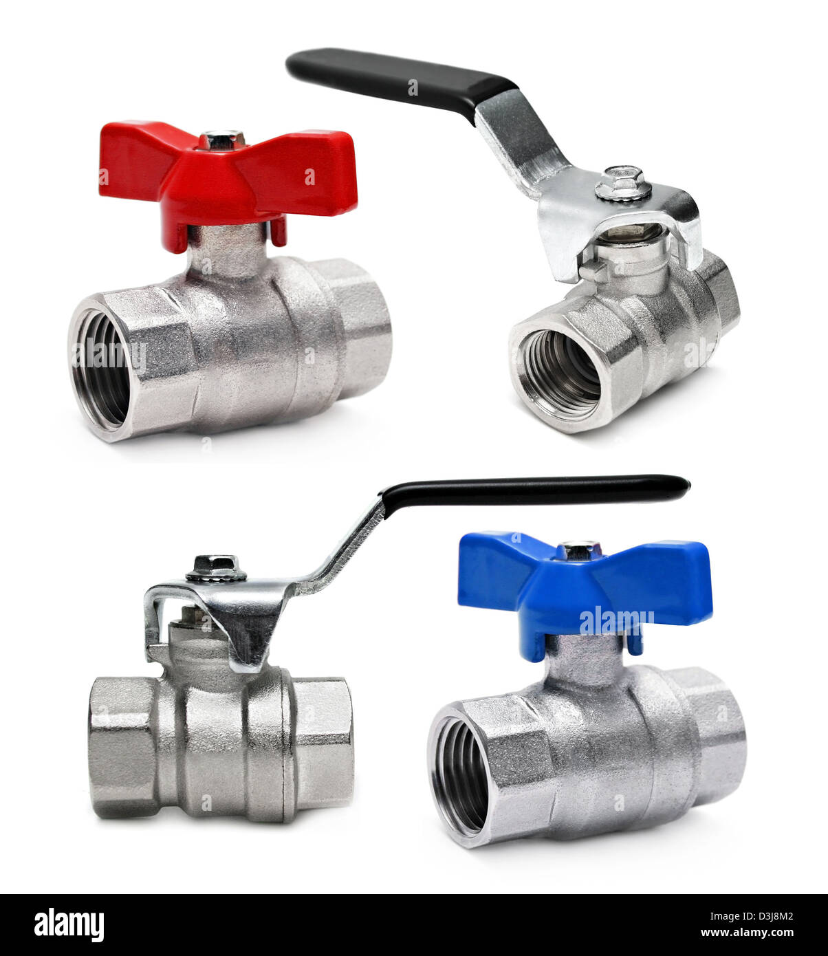 Water valve set isolated on white background Stock Photo - Alamy