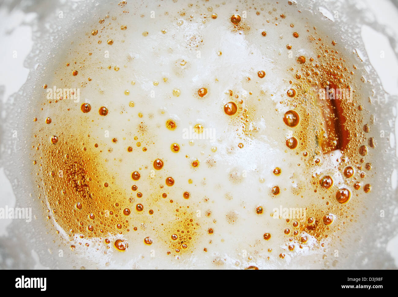 Beer foam in the glass Stock Photo - Alamy