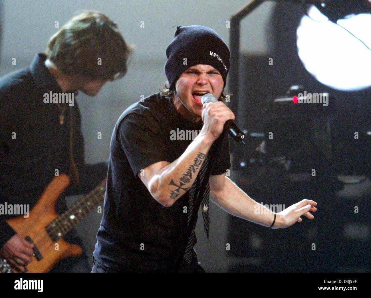(dpa) - The rock group The Rasmus performs during the '50 years of Rock ...