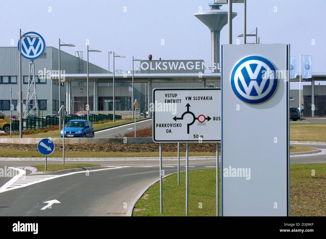 (dpa) - View of the factory grounds of Volkswagen (VW) Slovakia near ...