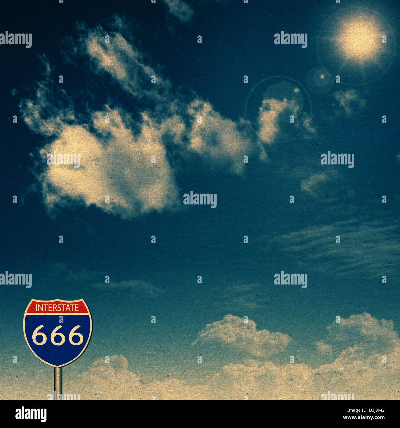 Interstate 666. Abstract vintage backgrounds with old cardboard texture ...