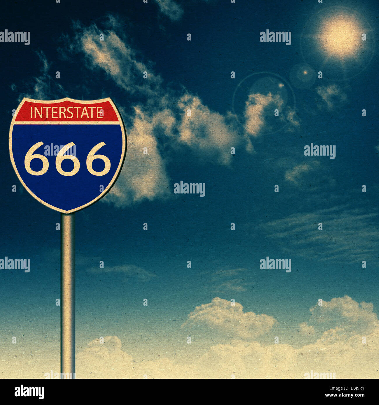 Interstate 666. Abstract vintage backgrounds with old cardboard texture ...