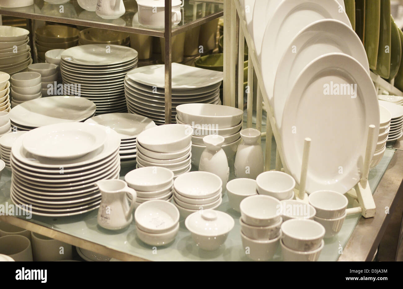 plates in a shop Stock Photo - Alamy