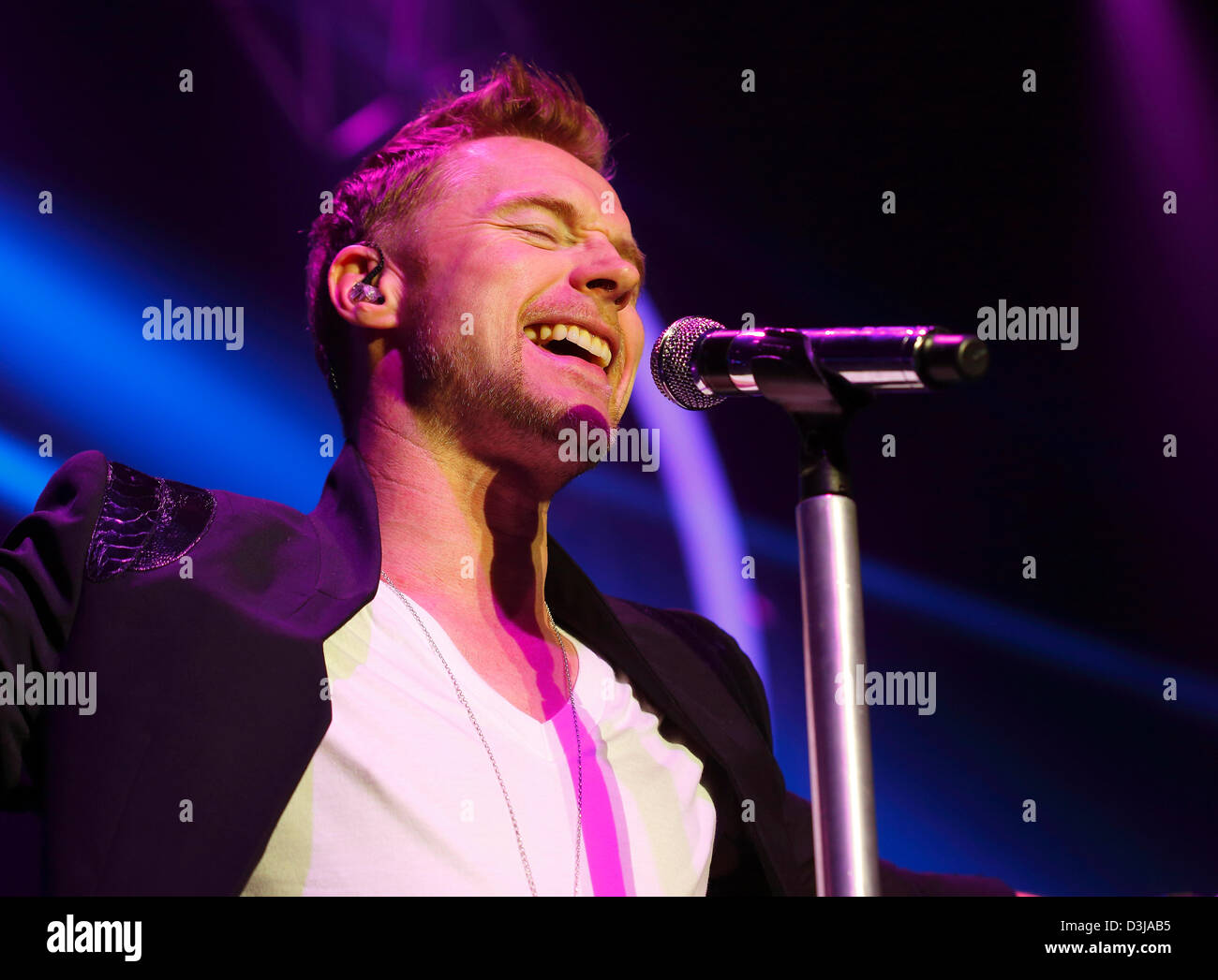 Berlin, Germany, 19th February 2013. Irish singer Ronan Keating ...