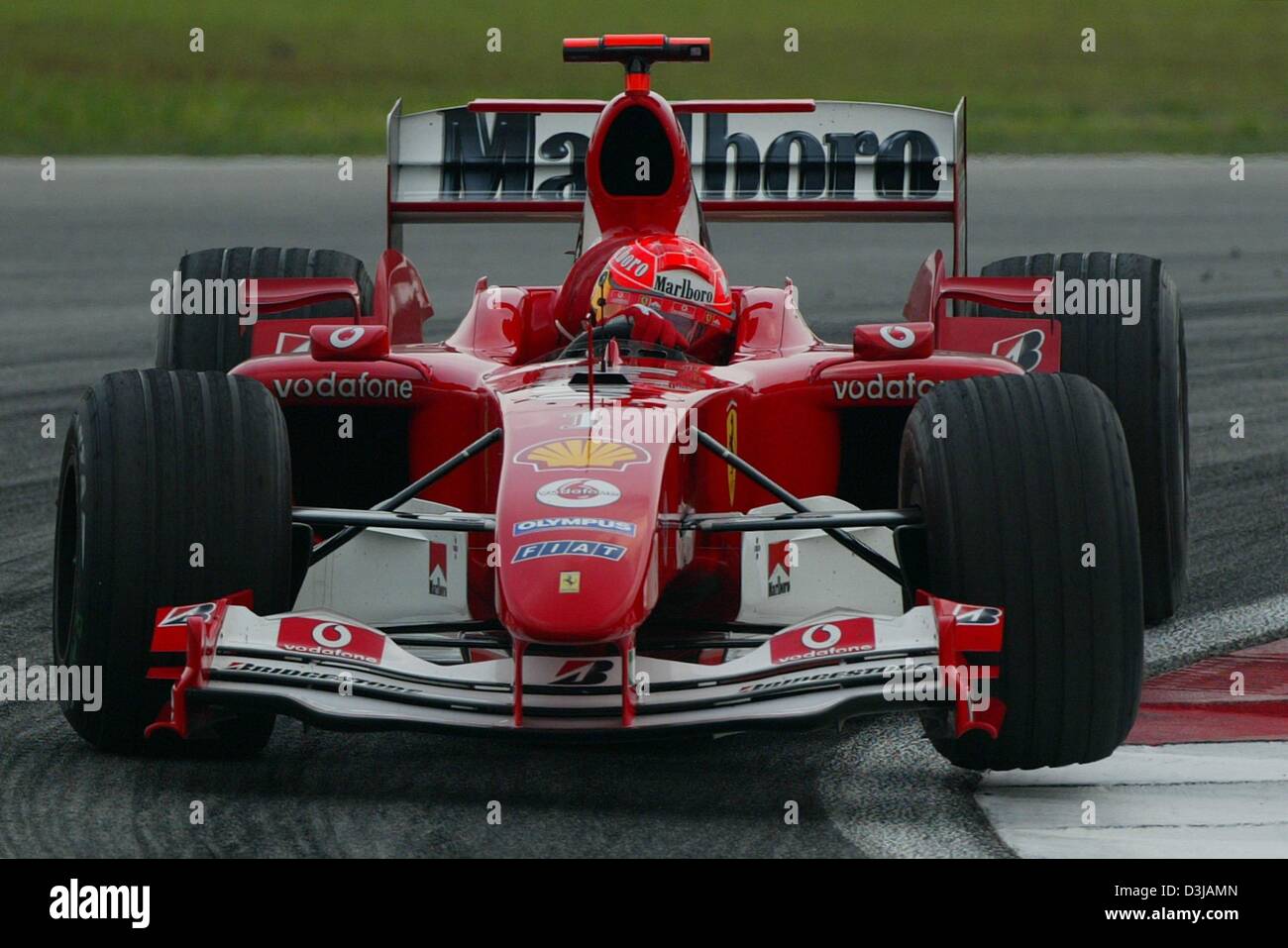 (dpa) The German F1 world champion Michael Schumacher (Ferrari) drives ...