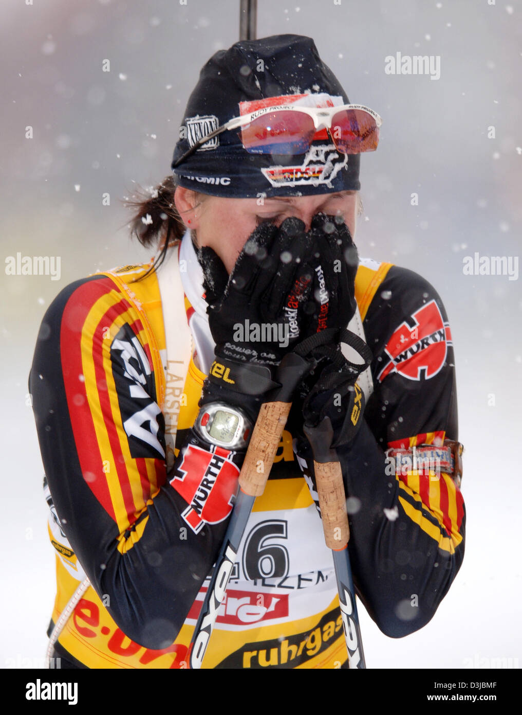(dpa) - German biathlete Andrea Henkel is in shock after winning the ...