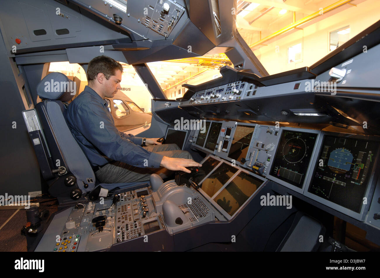 (dpa) - Test engineer Harlay Christophe performs a test flight in a so ...