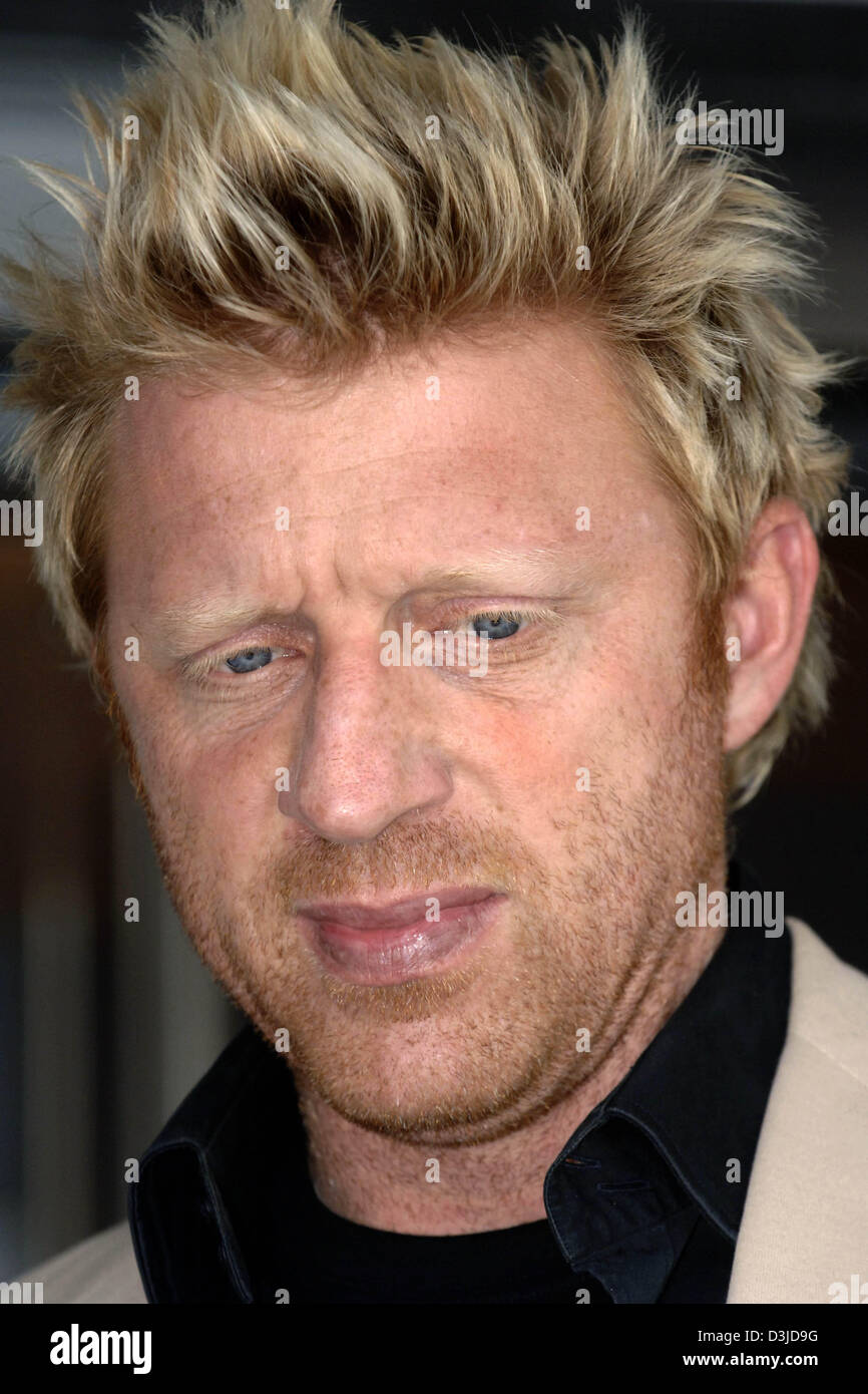 (dpa) - German tennis legend Boris Becker looks curious at the ATP ...