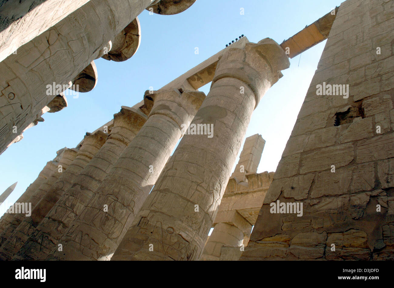 (dpa file) - A view of a section of the portico of the spacious temple ...