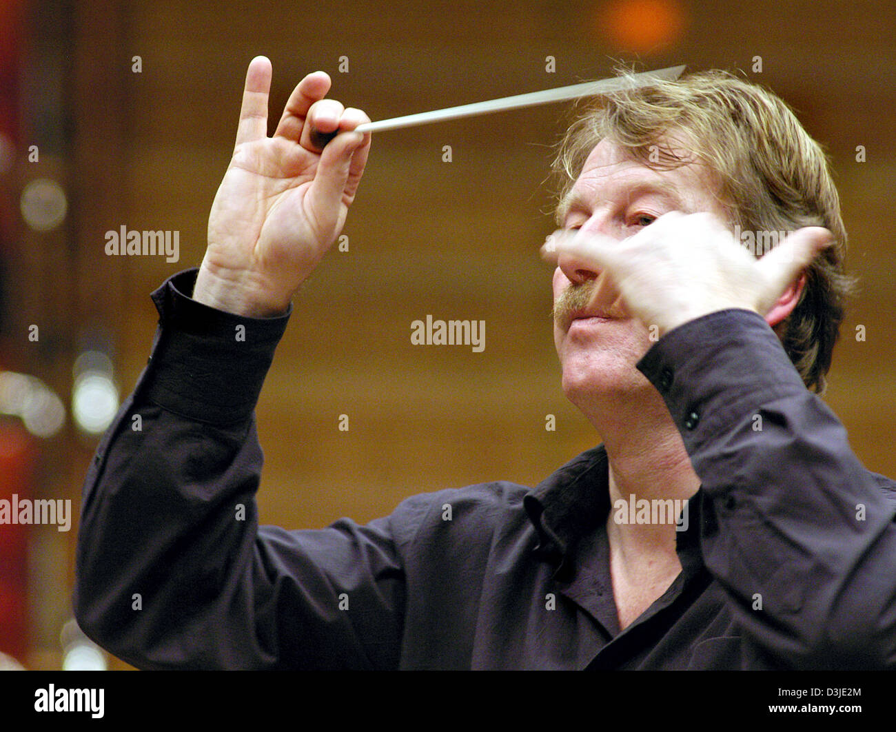 (dpa) - Dutch conductor Jac van Steen rehearses as a guest of the ...