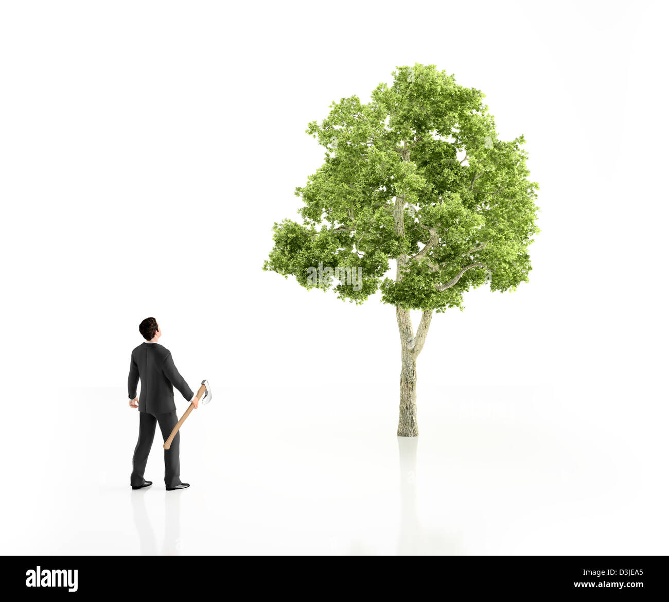 Man tree plant in Cut Out Stock Images & Pictures - Alamy