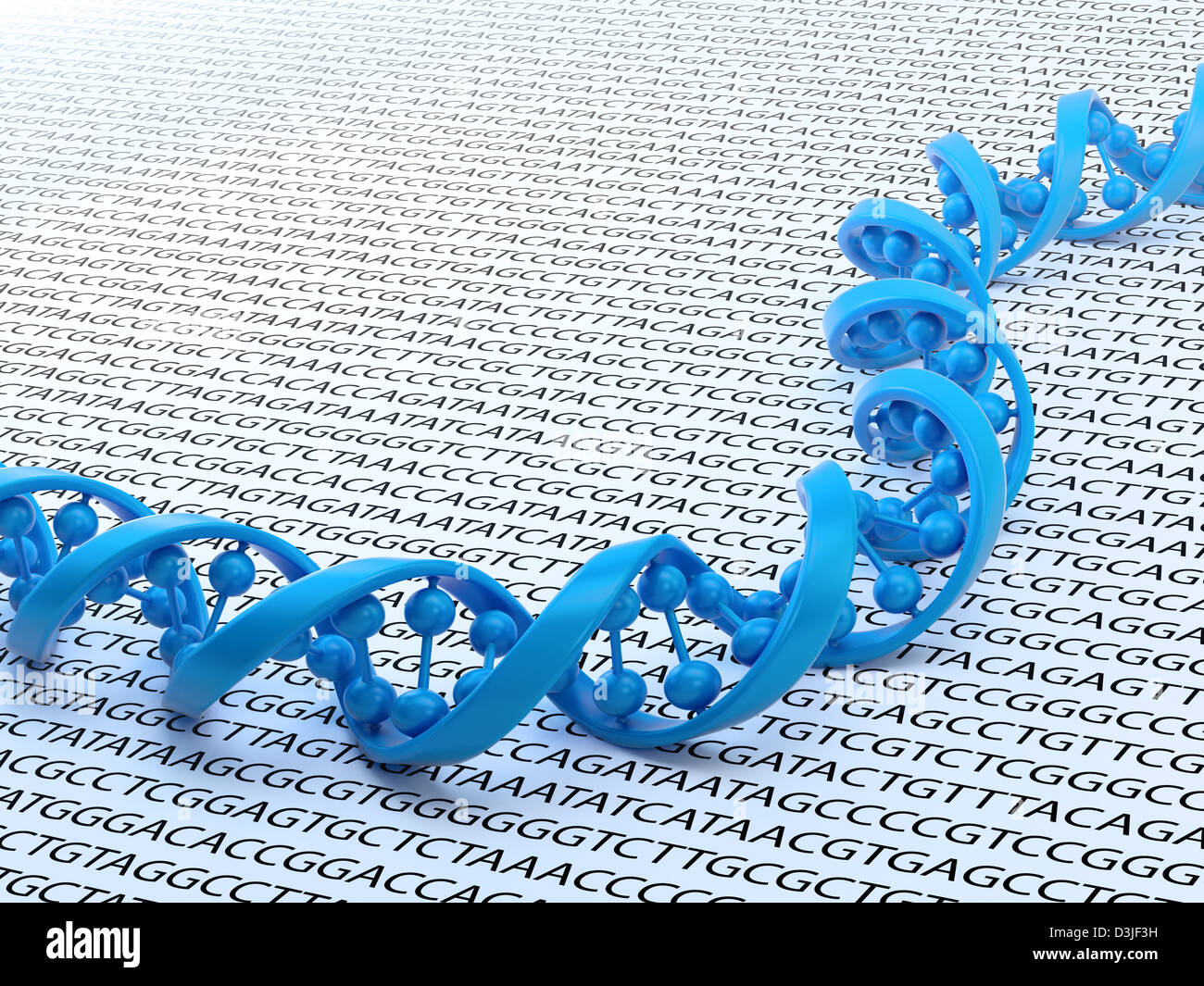 DNA strand sequencing concept illustration Stock Photo - Alamy