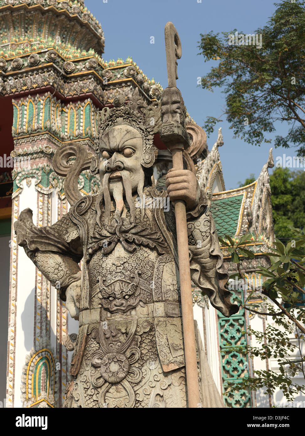 Gate Guardian Figure. Wat Pho Temple. Bangkok. Thailand Stock Photo - Alamy