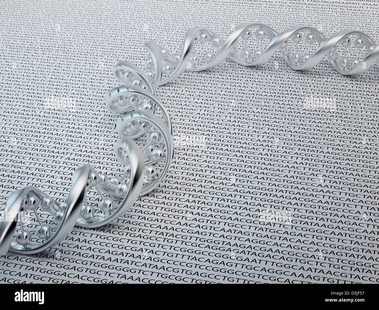 DNA strand sequencing concept illustration Stock Photo - Alamy