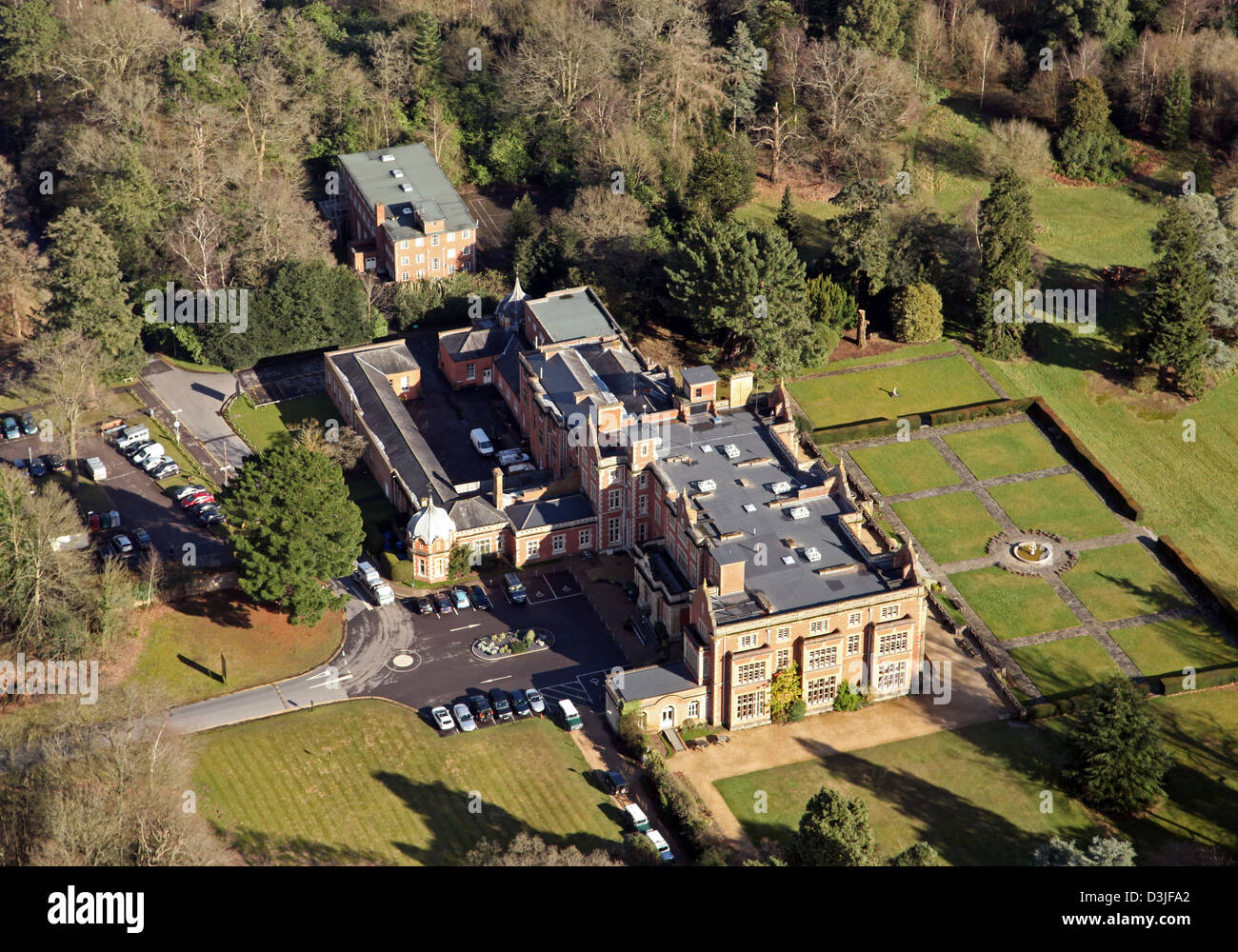 Aerial view of East Hampstead Hall and Conference Centre near Bracknell ...