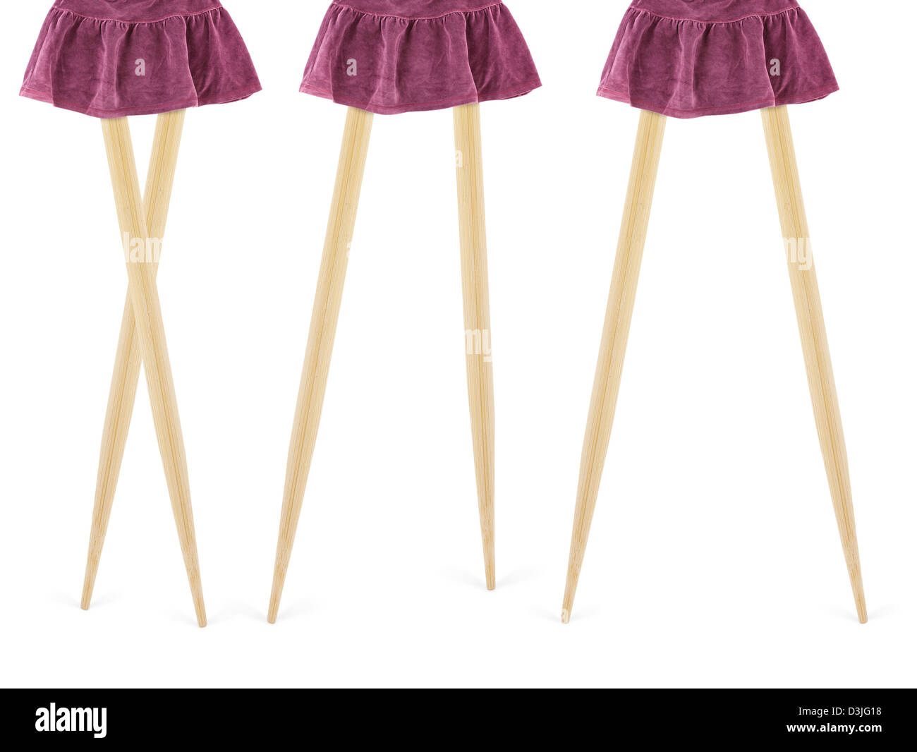 Japanese chopsticks simulating female legs Stock Photo - Alamy