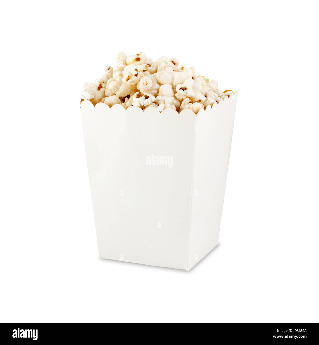 Popcorn in box isolated on white background Stock Photo - Alamy