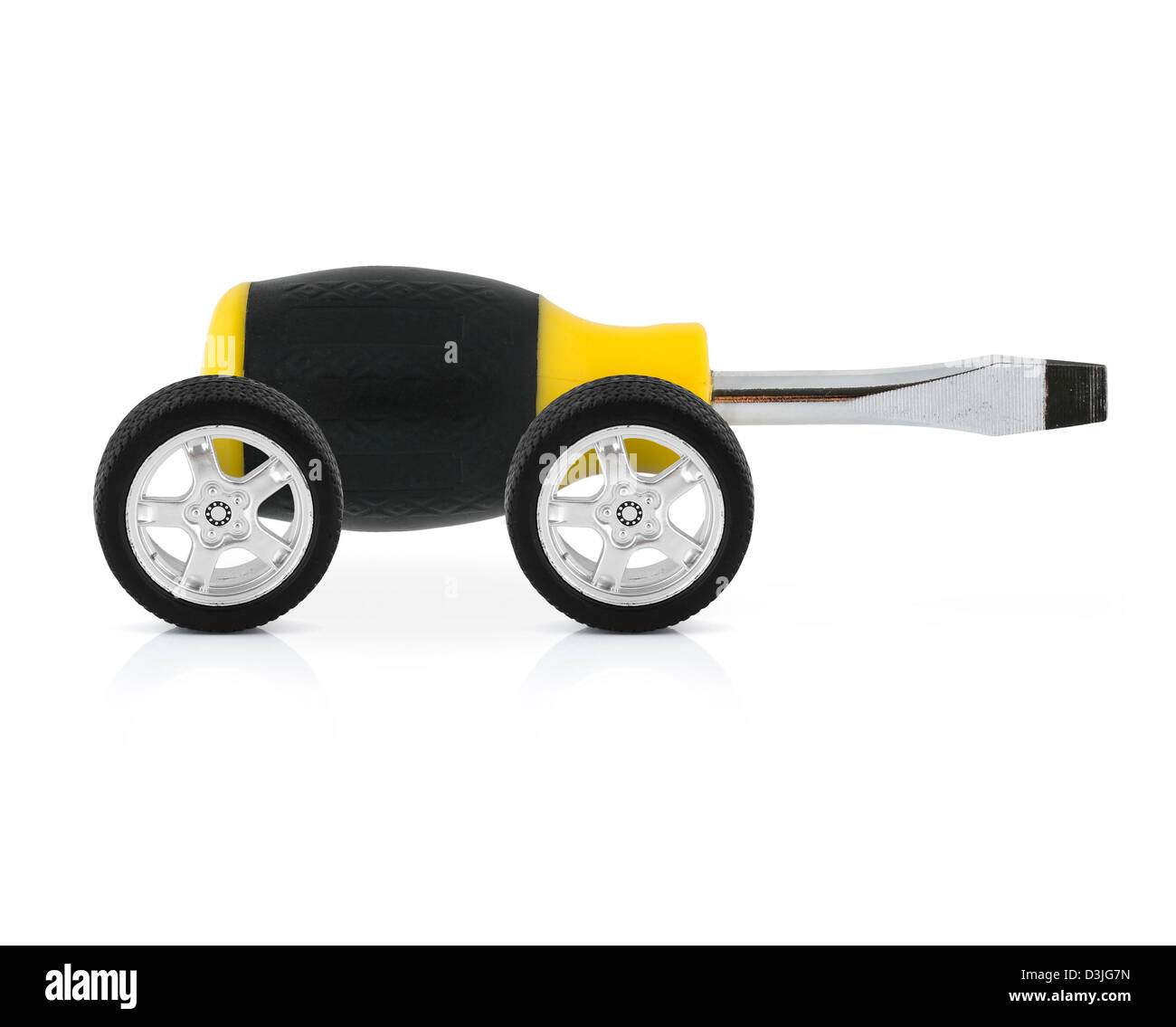 technical service concept, screw-driver on car wheels Stock Photo - Alamy