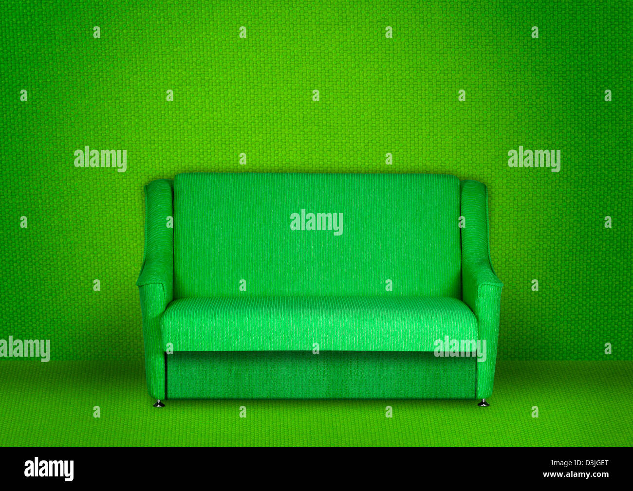 Green empty room with sofa Stock Photo - Alamy