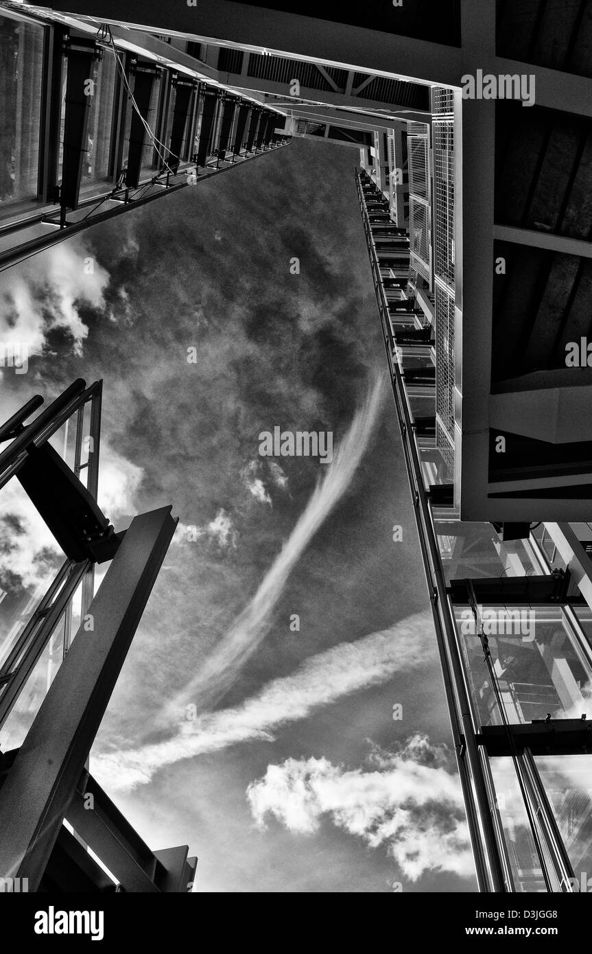 The Shard in black and white, sky from the Shard Stock Photo - Alamy