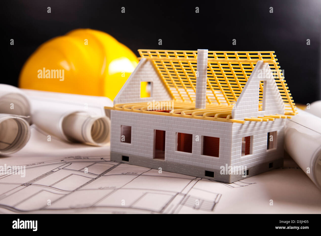 Architecture plans and home project Stock Photo - Alamy
