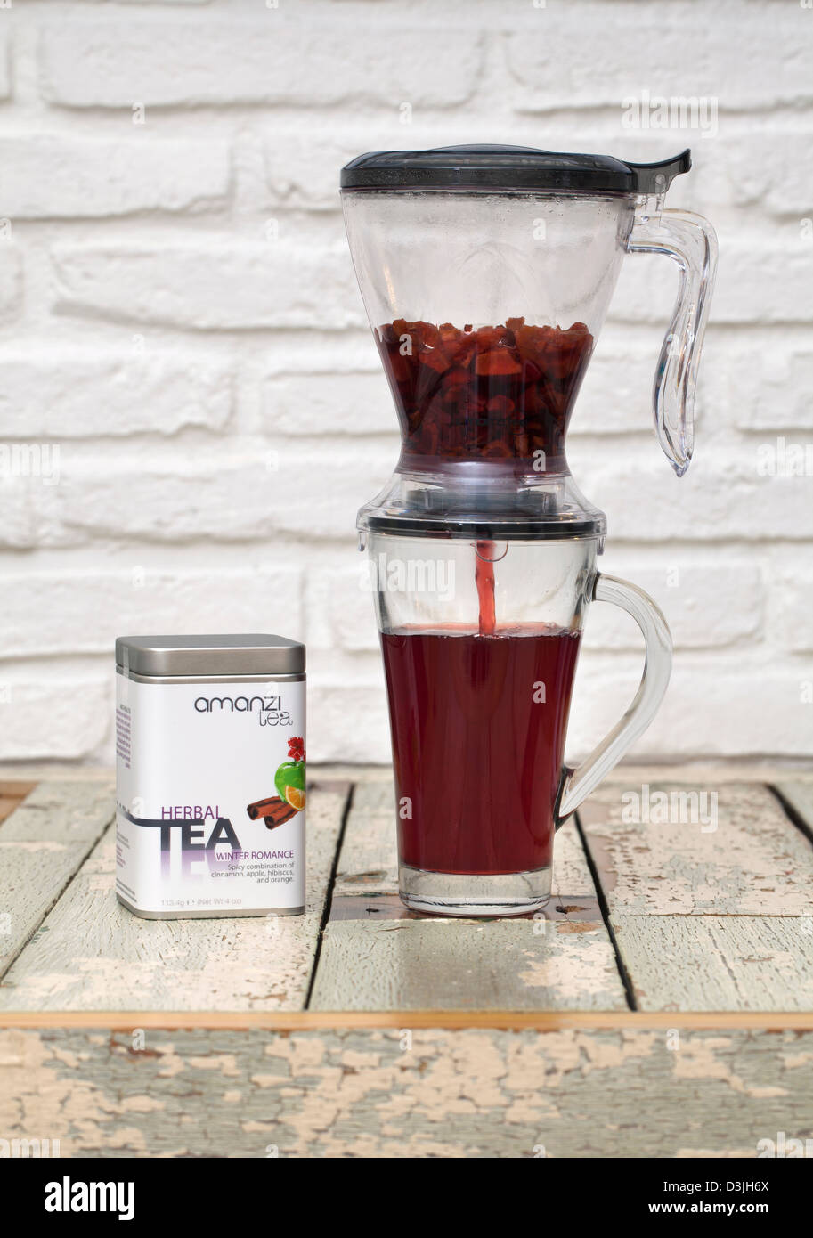 Herbal Tea Filter Amanzi Tea Stock Photo - Alamy
