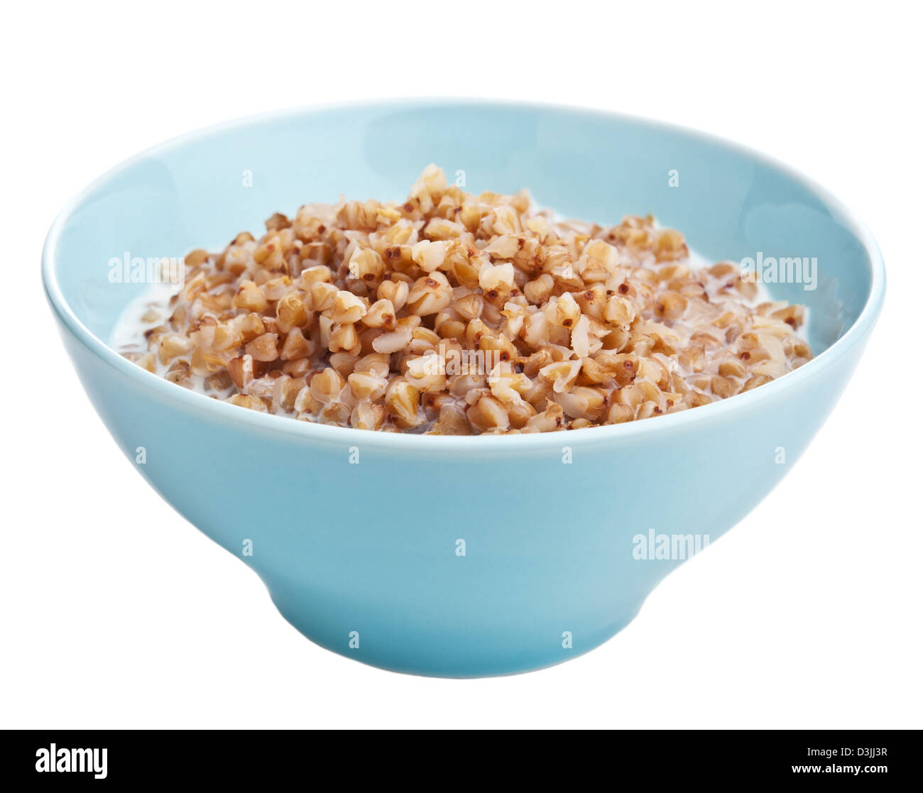 buckwheat groats with milk isolated Stock Photo - Alamy