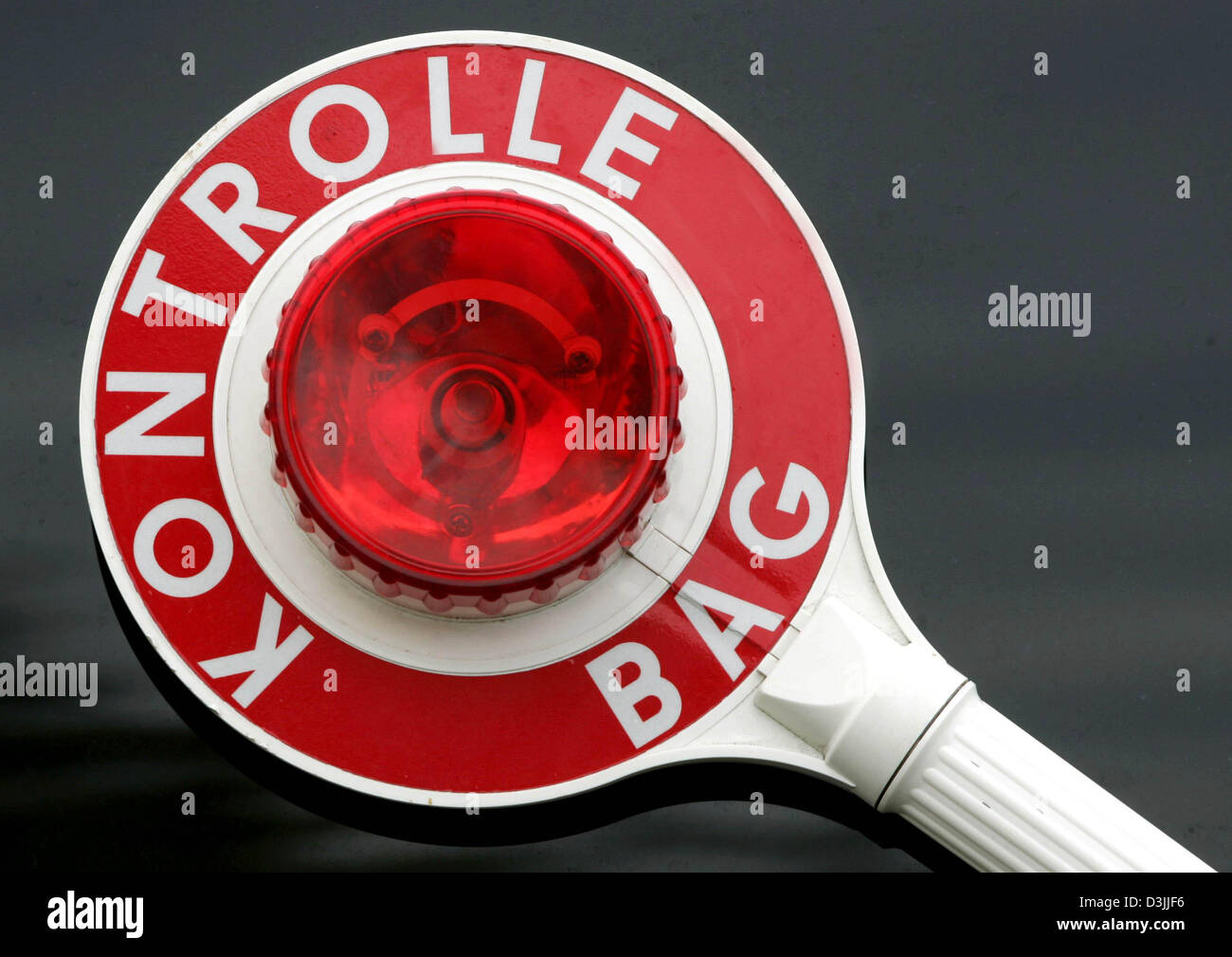 (dpa) - A view of a red dipper which is being used to indicate trucks ...