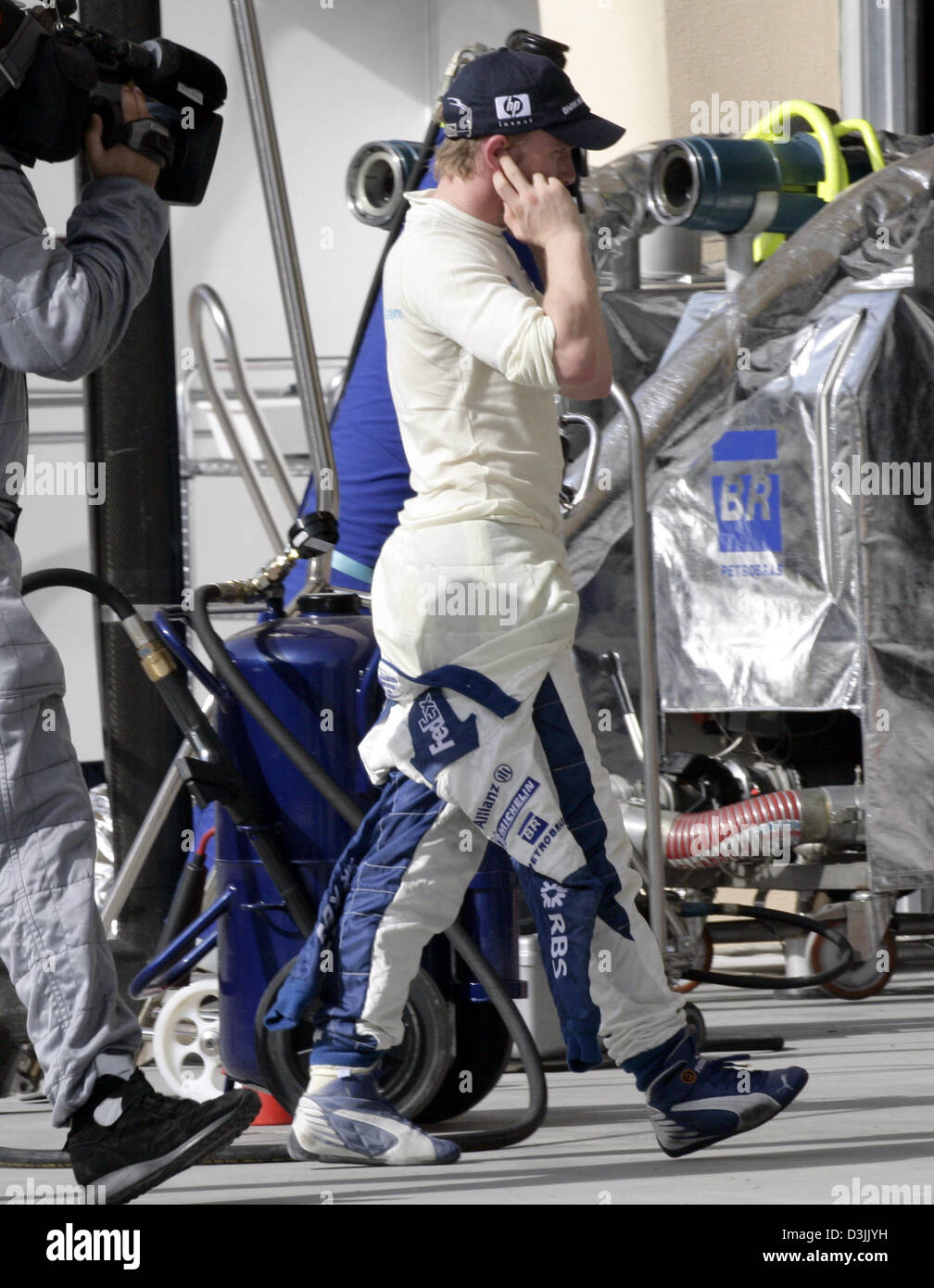 (dpa) - German Formula One driver Nick Heidfeld (BMW-Williams) pictured ...