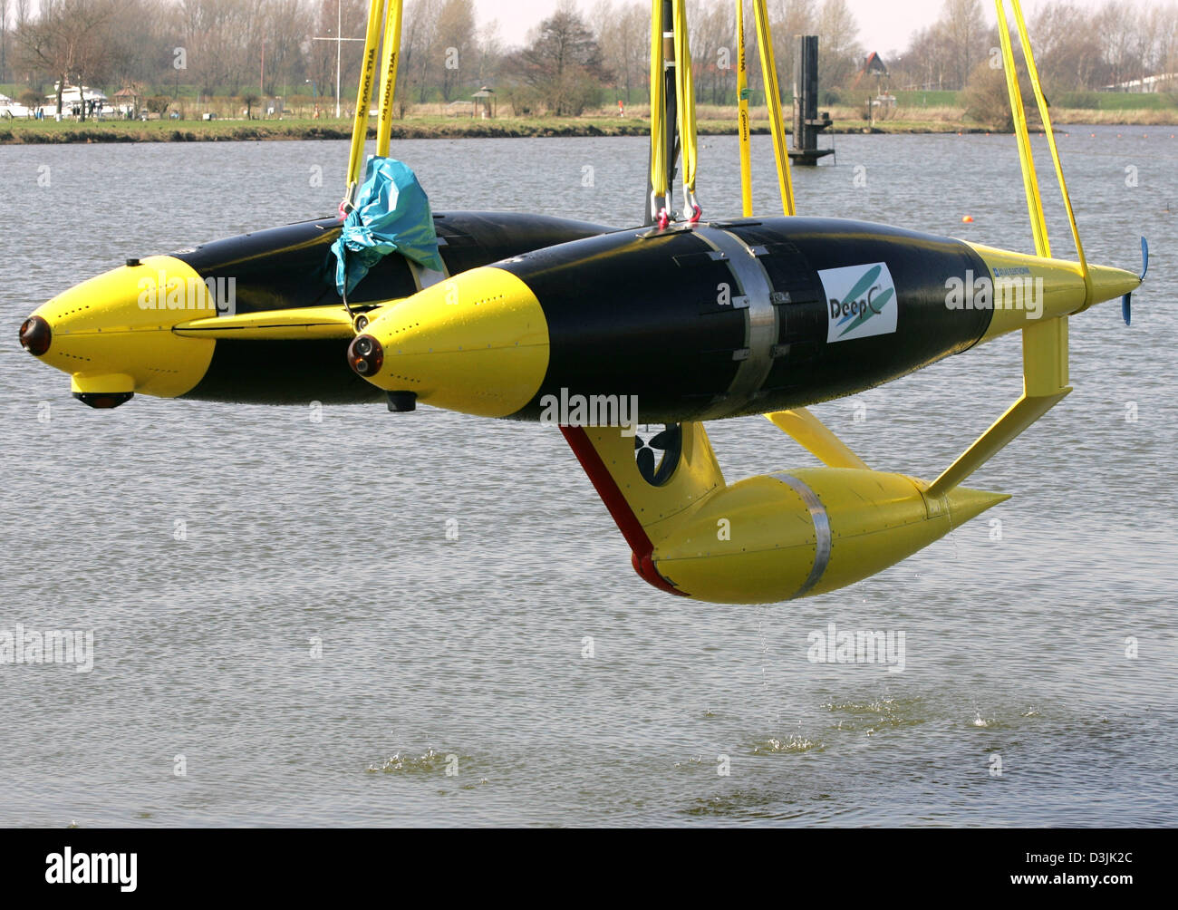 (dpa) - The autonomous underwater vehicle 'DeepC' by naval systems ...