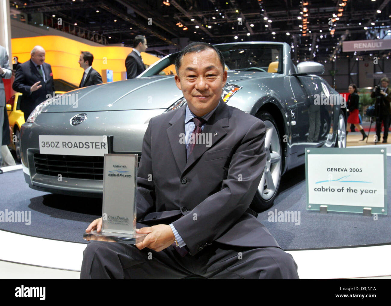 (dpa) - Nissan project design Director Tsunehiro Kunimoto sits in front ...