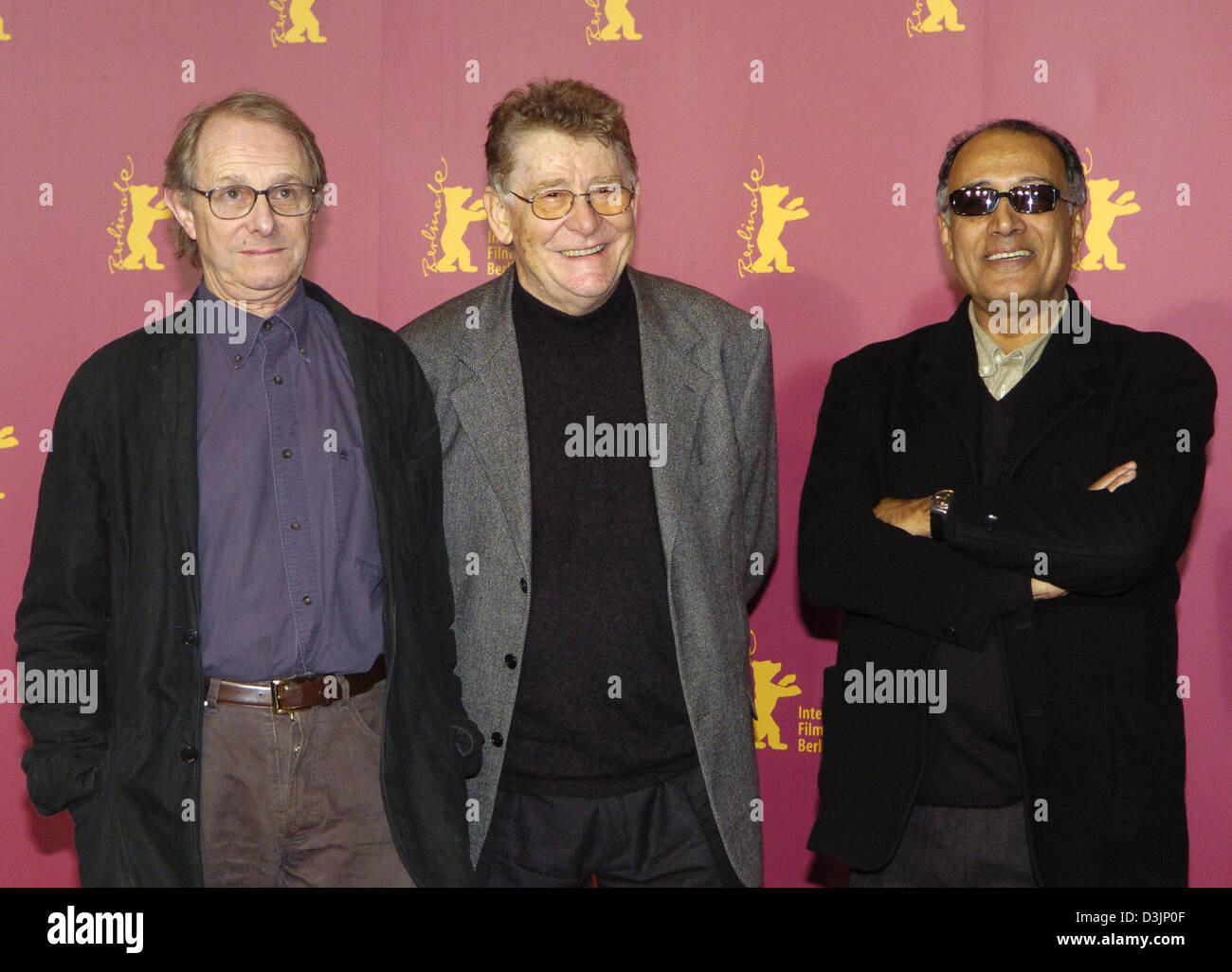 (dpa) - (L-R): Ken Loach (Great Britain), Ermano Olmi (Italy) and Abbas ...