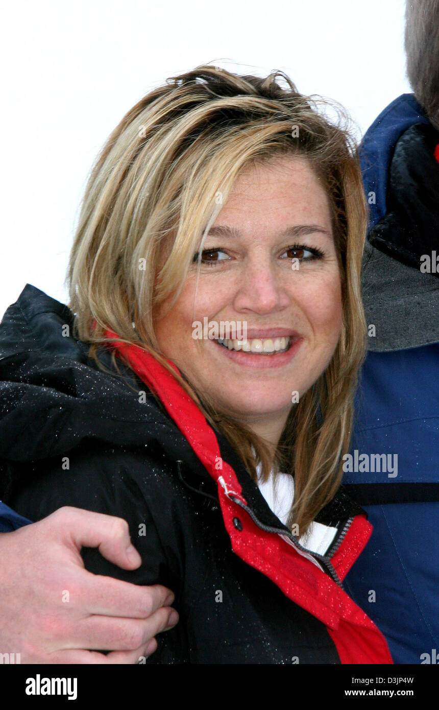 (dpa) - Crown Princess Maxima of the Netherlands poses in Lech, Austria ...