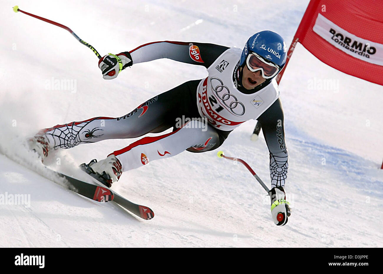 (dpa) - Austrian skier Benjamin Raich races downhill during the first ...