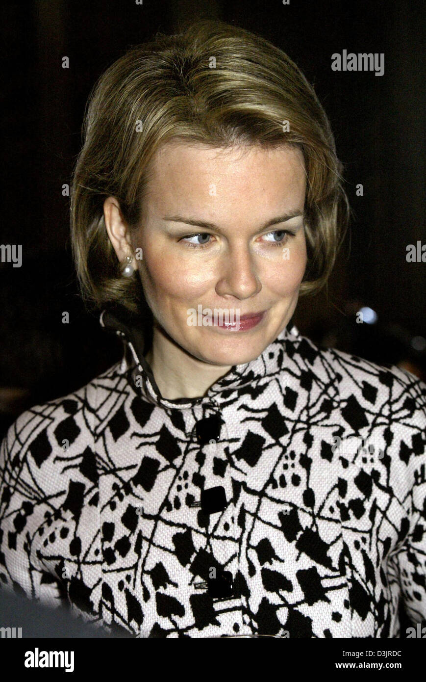 (dpa) - Crown Princess Mathilde of Belgium smiles as she attends the ...