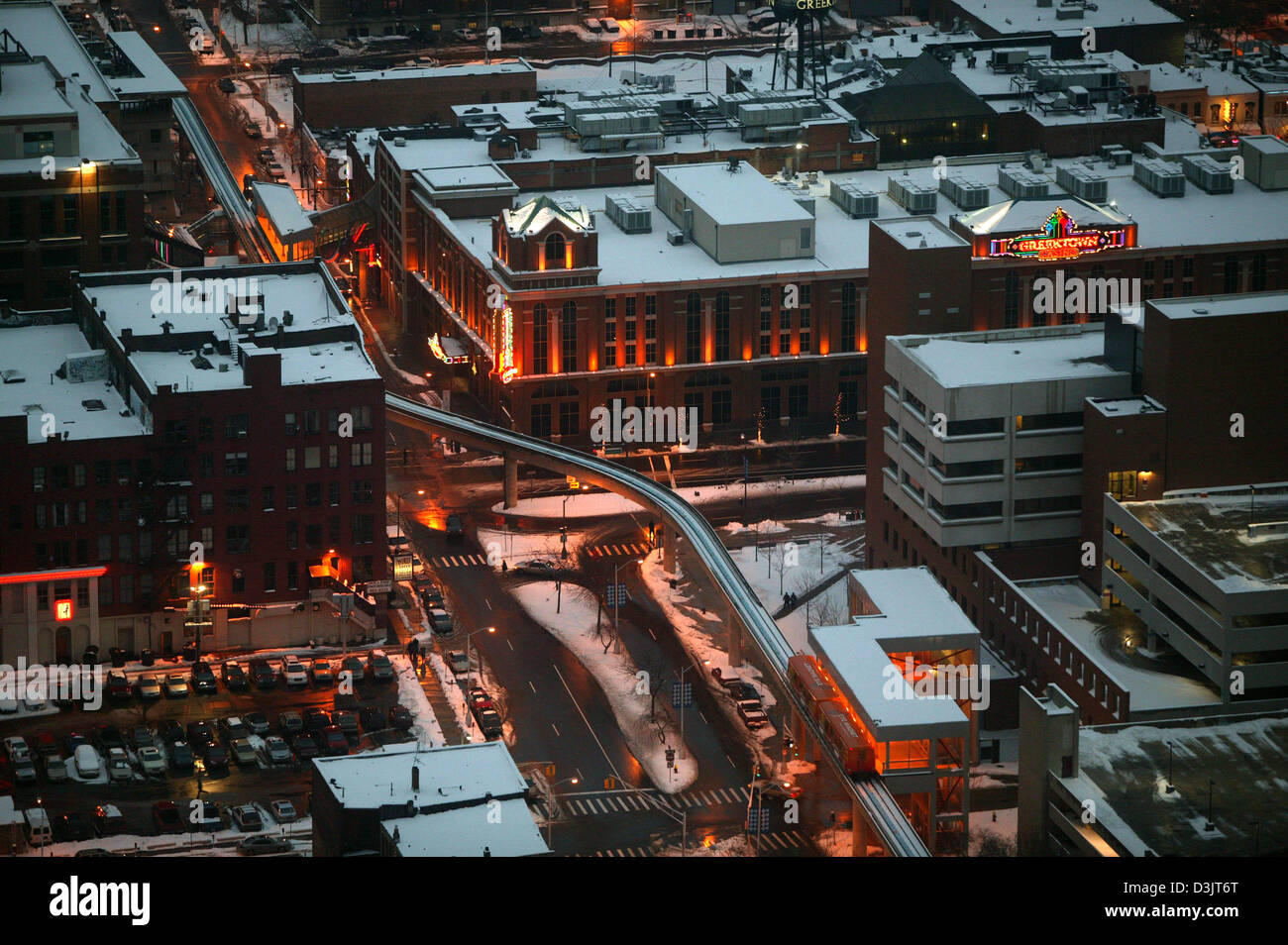 (dpa) - An aerial view of Greektown, a Greek neighbourhood, in downtown ...