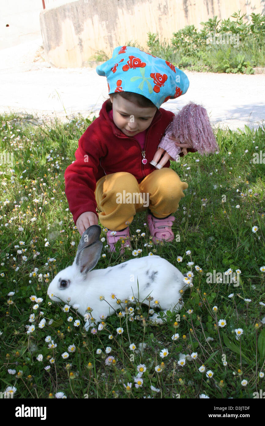 child and bunny Stock Photo - Alamy