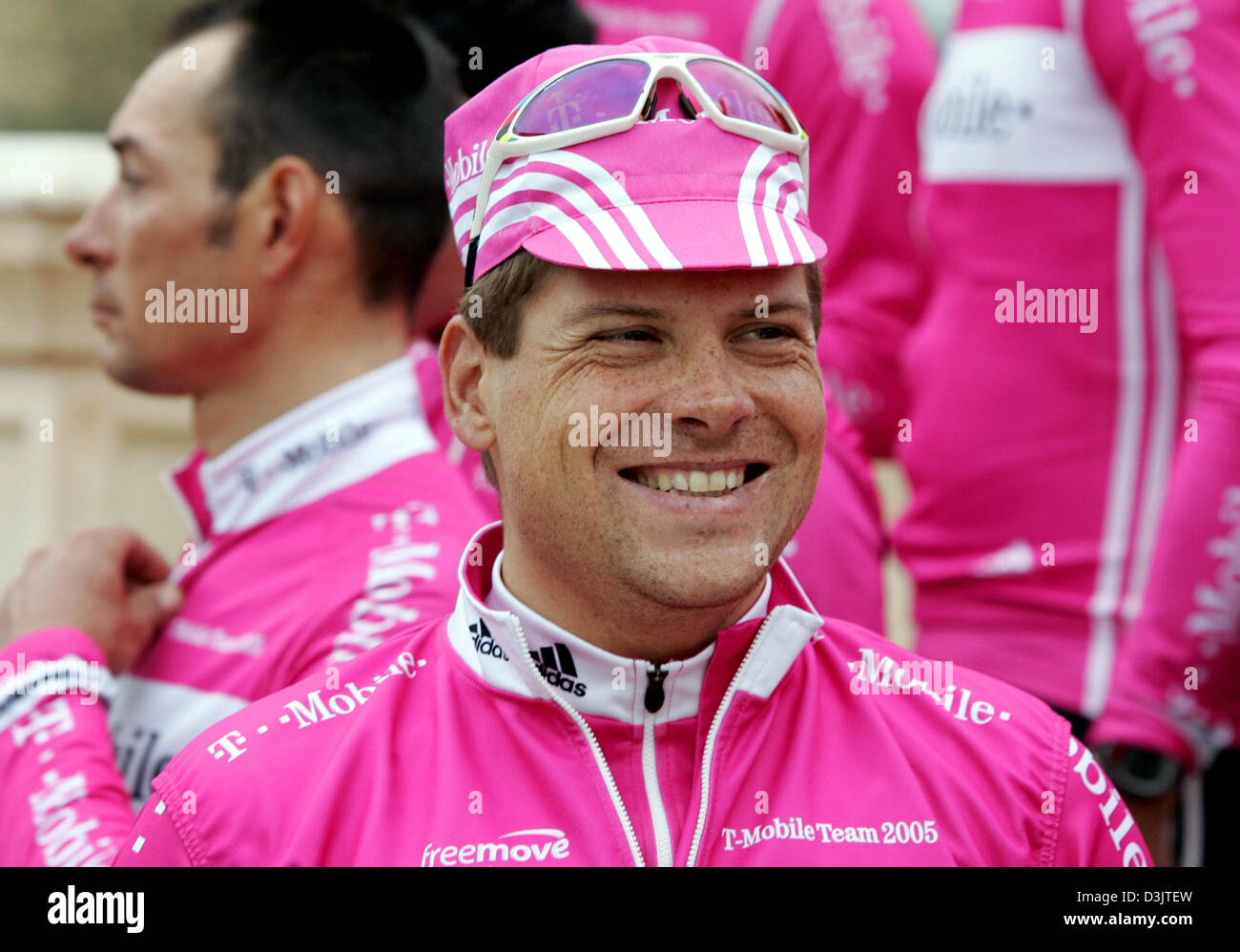 (dpa) - German cycling pro Jan Ullrich of Team T-Mobile smiles ahead of ...