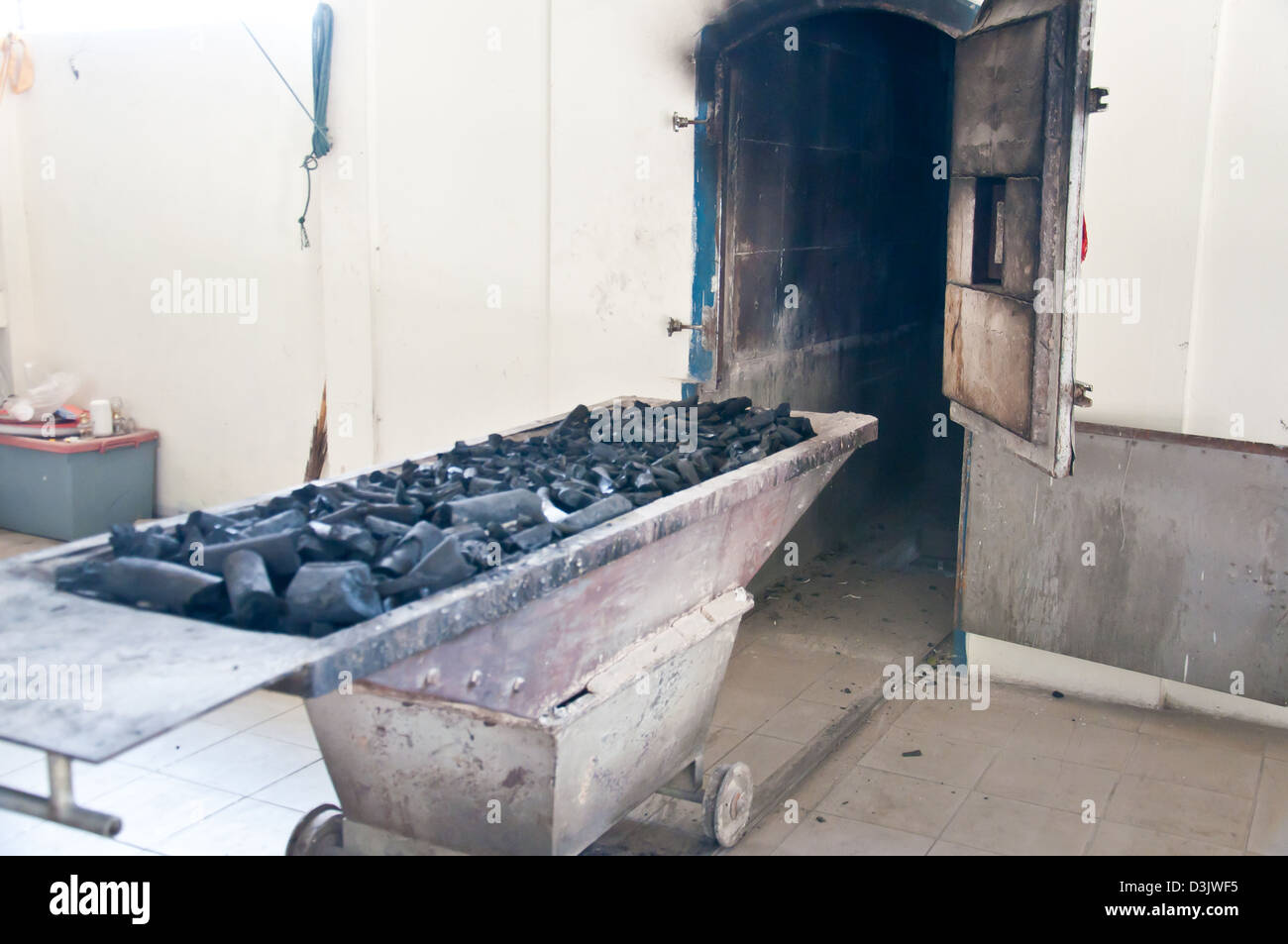 charcoal prepare for burn in funeral in Thailand Stock Photo - Alamy