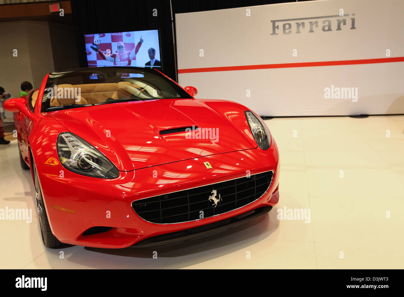 Red Ferrari front Stock Photo - Alamy