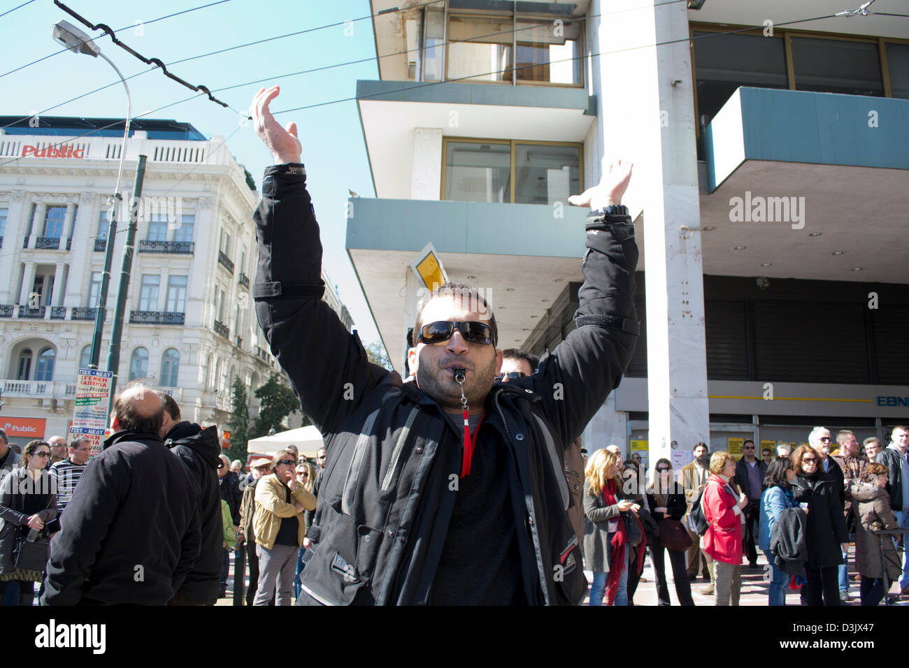 Protester clapping his hands Stock Photo - Alamy