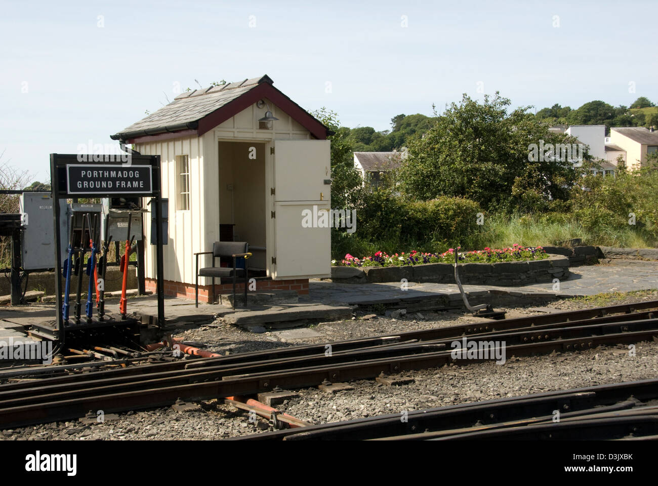 WALES; GWYNEDD; PORTHMADOG; WEST HIGHLAND RAILWAY; SIGNAL BOX Stock ...