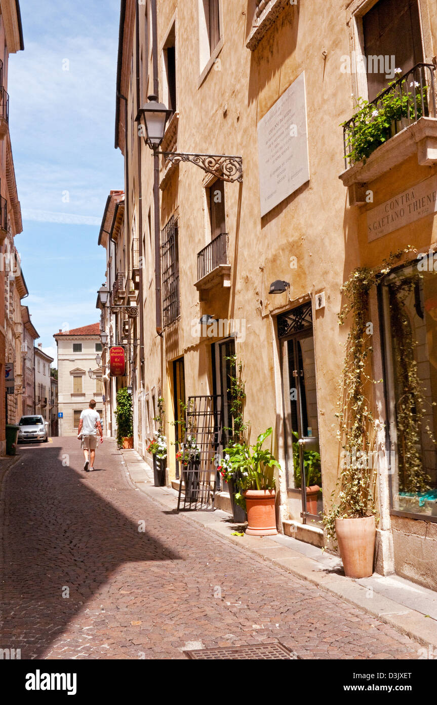 Street in Vicenza, Italy Stock Photo - Alamy