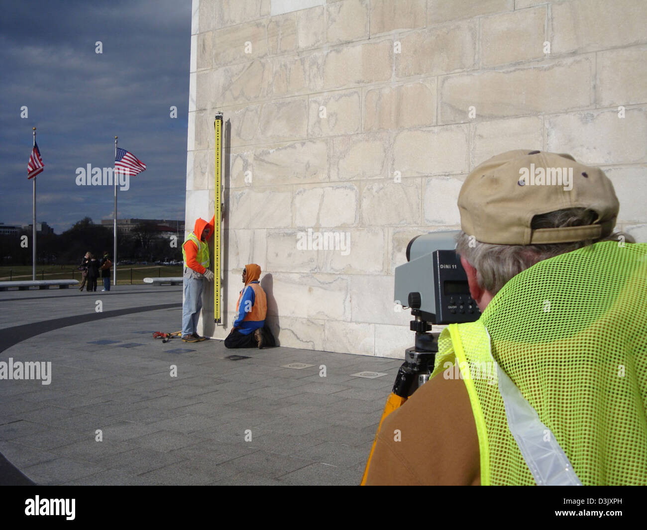 Surveying efforts were conducted at the Washington Monument to gather ...
