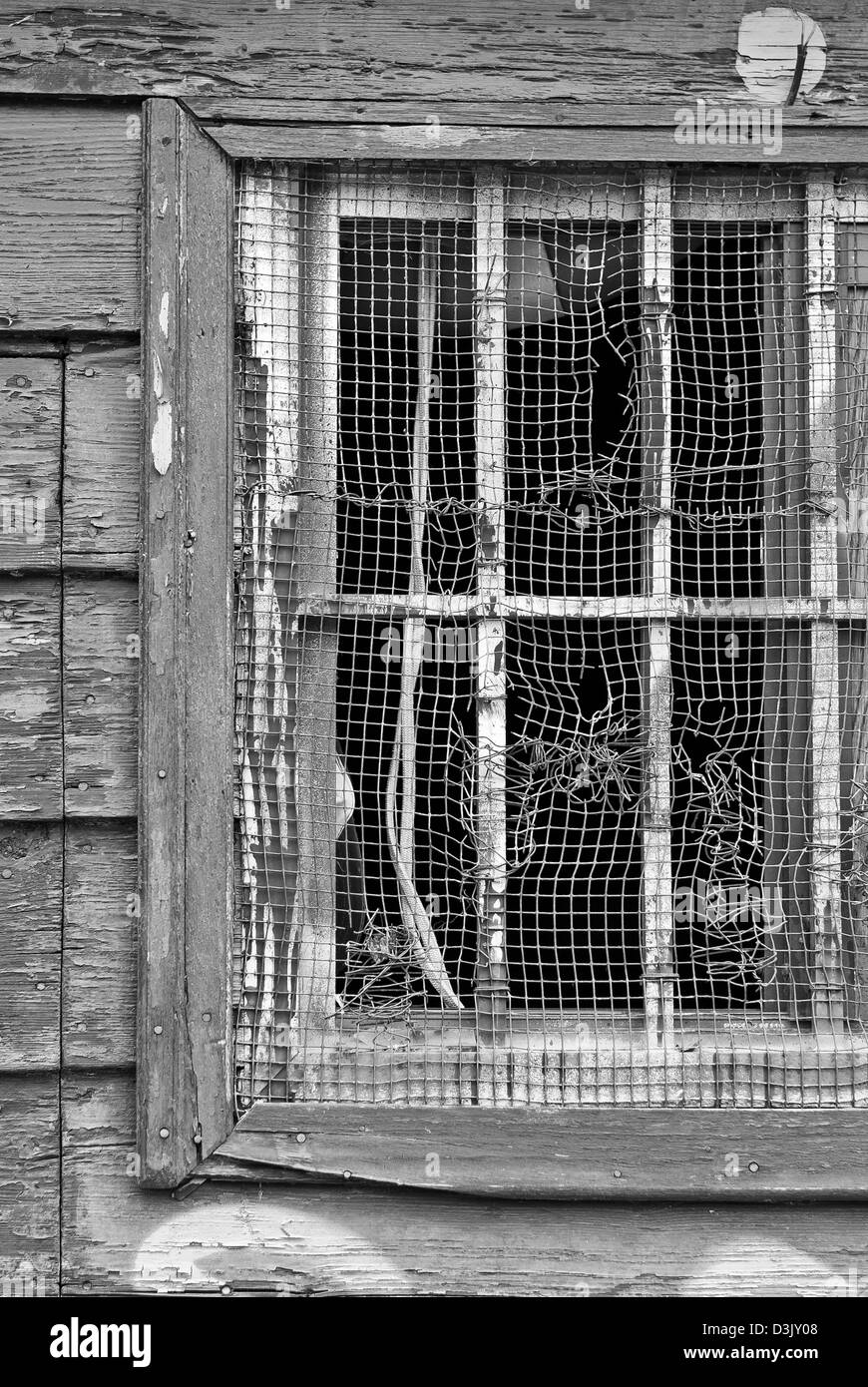 broken window in black and white Stock Photo - Alamy