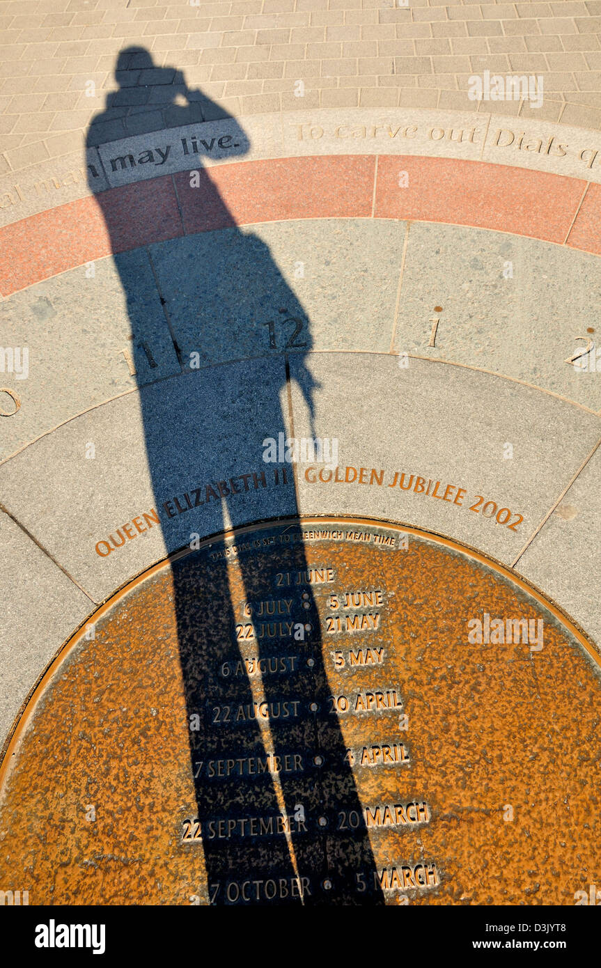 London, England, UK. Analemmatic sundial in Westminster, commemorating ...
