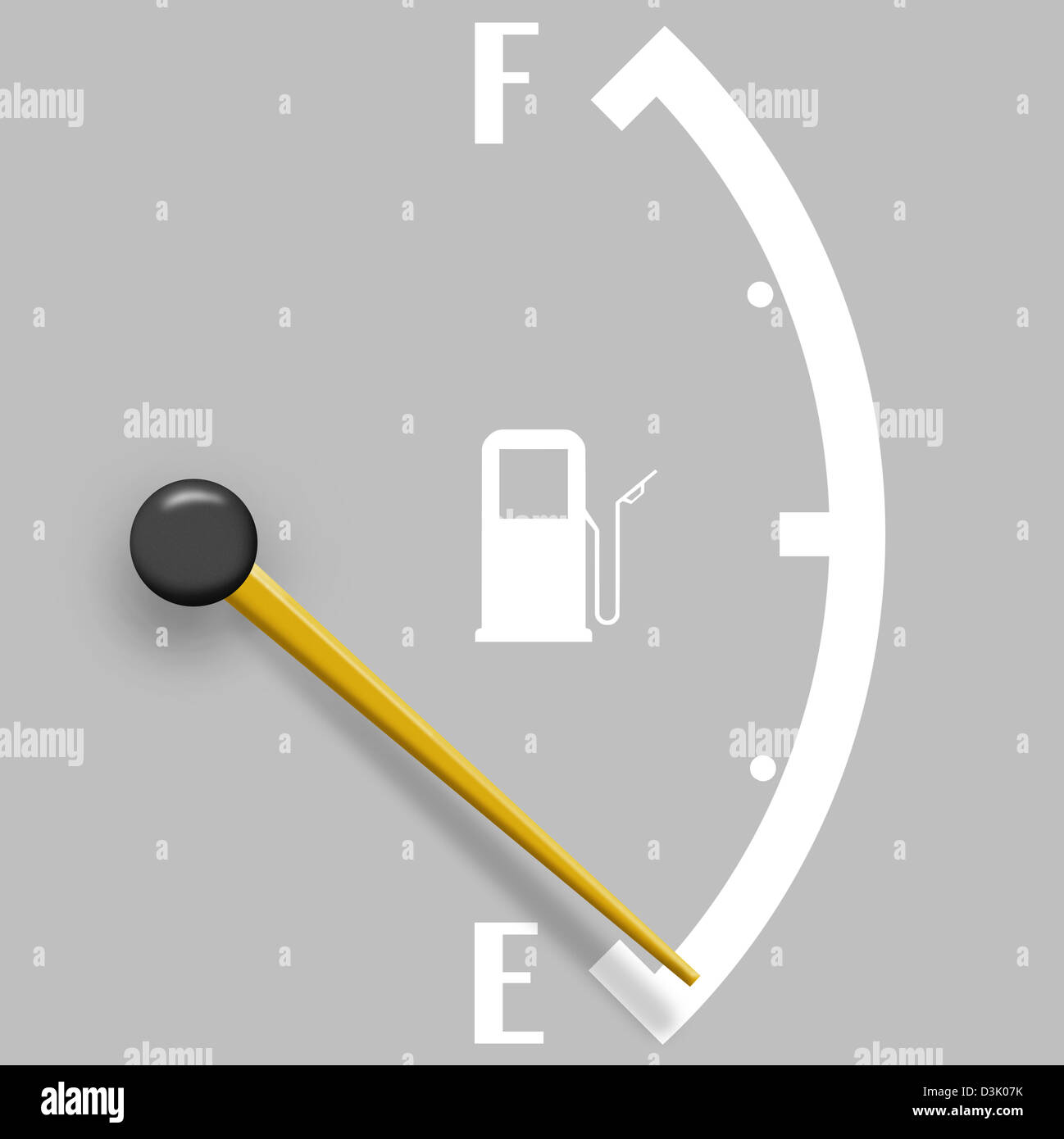Low fuel sign isolated on a gray background Stock Photo - Alamy