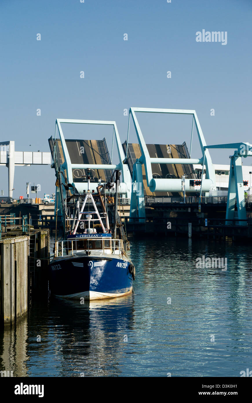fishing boat moored off penarth marina cardiff bay south wales uk Stock ...